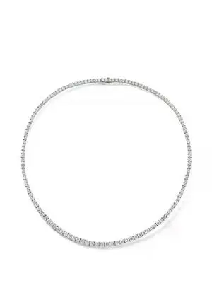 JEWELS AFICIONADO 13.02 Carat Diamond Graduated Necklace In 18k White Gold - Silver