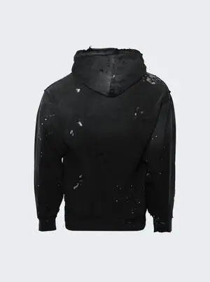 SATOSHI NAKAMOTO Washed Fleece Zip-up Hoodie