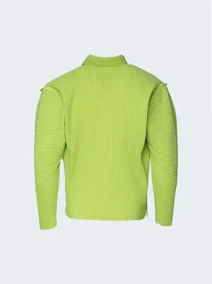 HOMME PLISSÃ ISSEY MIYAKE Multi-fastened Polo Top Lemon Yellow