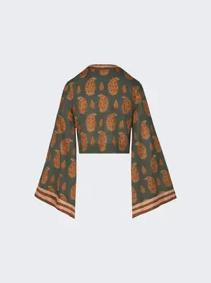 Johanna Ortiz Sun Whisper Top Green And Rose