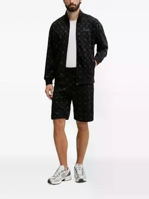 Guess Monogram-print Zip-up Jacket