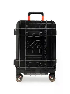 DIESEL® Embossed Logo Grid-pattern Trolley - Black
