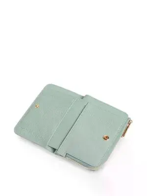 COCCINELLE Metallic Soft Logo-plaque Pebbled-leather Wallet