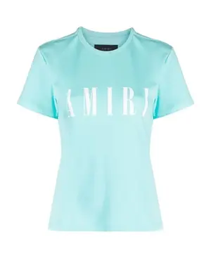 Amiri Logo-print Cotton T-shirt - Blue