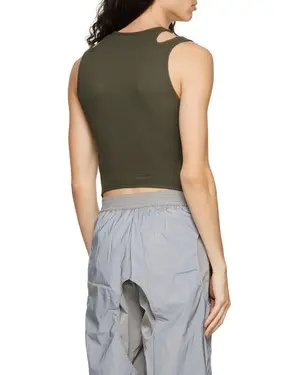 DION LEE Organic Cotton Cut-out Tank Top