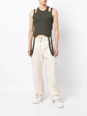 DION LEE Organic Cotton Cut-out Tank Top
