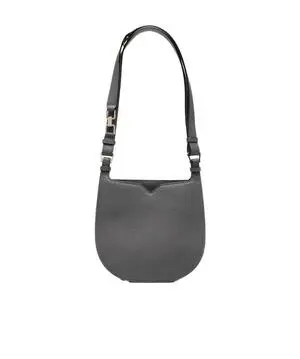 VALEXTRA Logo Shoulder Bag - Black