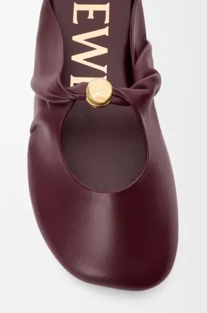 Loewe Pebble Soft Mules - Deep Burgundy