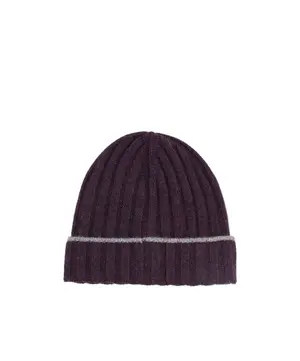 Brunello Cucinelli Ribbed Knit Hat - Black
