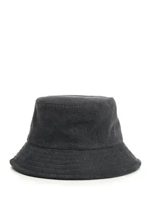 AMI Paris Topstitched Denim Bucket Hat
