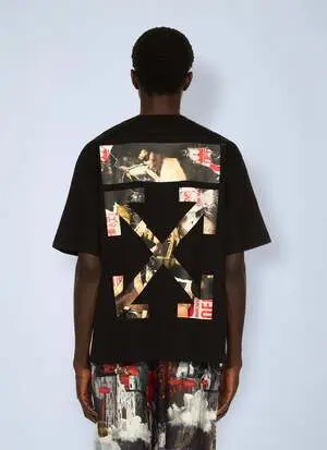 Off-White Paint Arrow Skate Logo T-shirt - Black