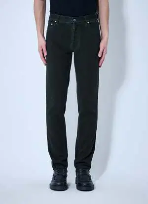 Burberry Straight-leg Jeans With Logo Patch - Black