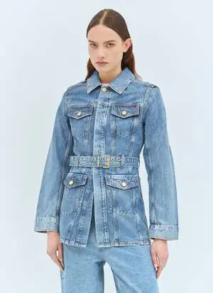 GANNI Foil Denim Jacket - Blue