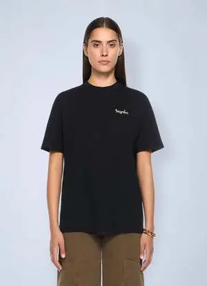 Off-White Arrow Glass Flower Regular Logo T-shirt - Black