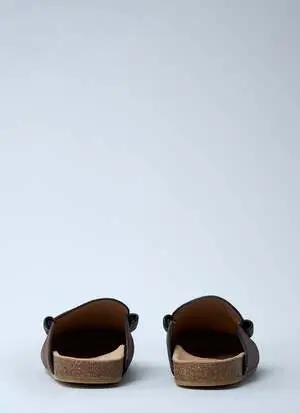 JW Anderson Leather Loafers With Stitch Embellishment - Brown