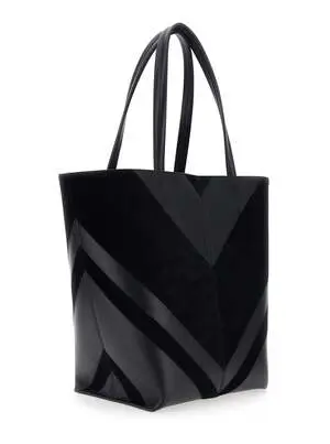 Phoebe Philo Pot Cabas Shoulder Bag In Leather - Black