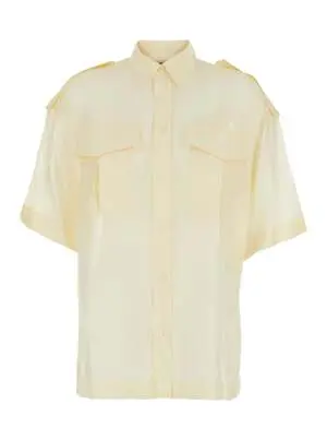 Phoebe Philo Shirt 'lite Utility Shirt' With Classic Collar In White - Multicolor