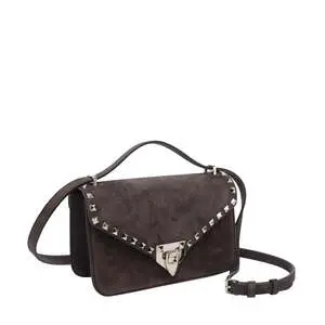 Valentino Garavani Small Suede Rockstud Crossbody Bag - Brown