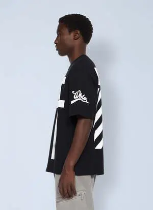 Off-White Big Off Diagonal Skate Logo T-shirt - Black