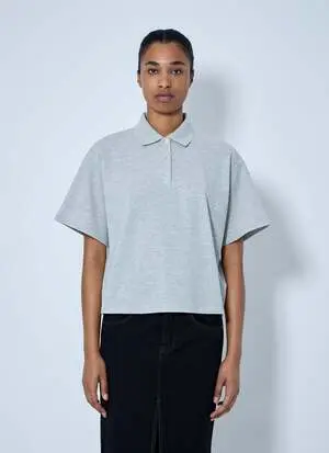 Saint Laurent Short Sleeve Polo Shirt - Gray