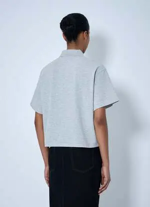 Saint Laurent Short Sleeve Polo Shirt - Gray