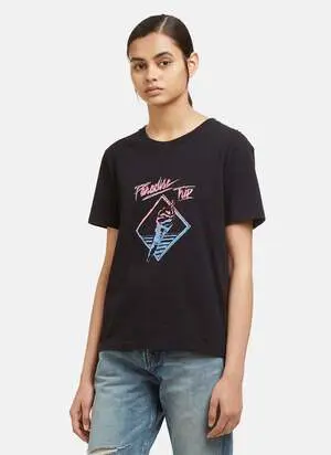 Saint Laurent Logo Motif T-shirt - Blue