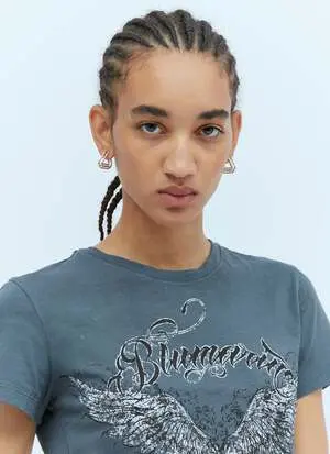 Blumarine Graphic Logo Cotton T-shirt