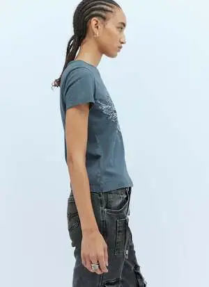 Blumarine Graphic Logo Cotton T-shirt