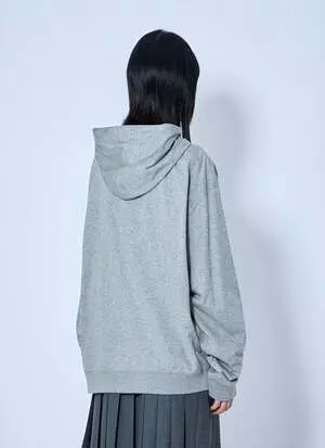 Miu Miu Zip Hoodie With Patch Detail