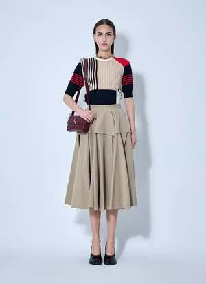 Bottega Veneta Gathered Midi Skirt