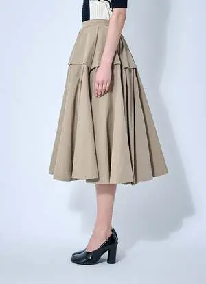 Bottega Veneta Gathered Midi Skirt