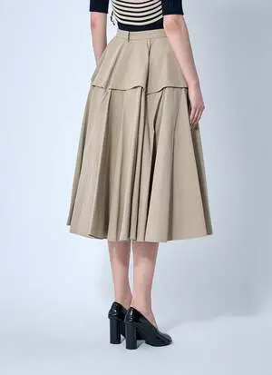 Bottega Veneta Gathered Midi Skirt