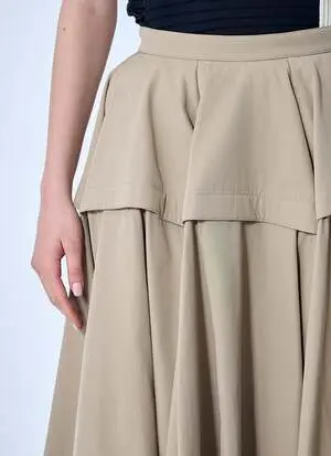 Bottega Veneta Gathered Midi Skirt