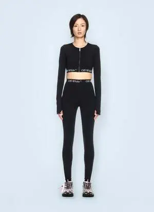 Off-White Logo Band Leggings - Black