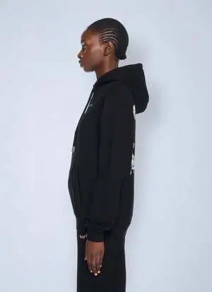 Off-White Floral Arrow Logo Hooded Sweatshirt