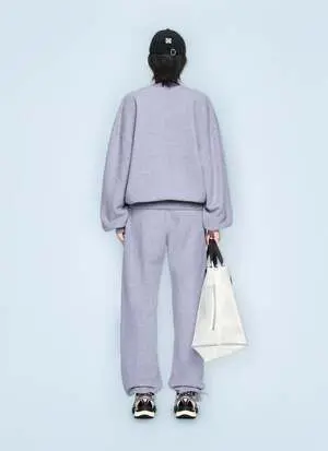 Off-White Embroidered Logo Cotton Sweatshirt - Gray