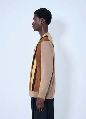 Miu Miu V-neck Sweater With Contrast Stripes