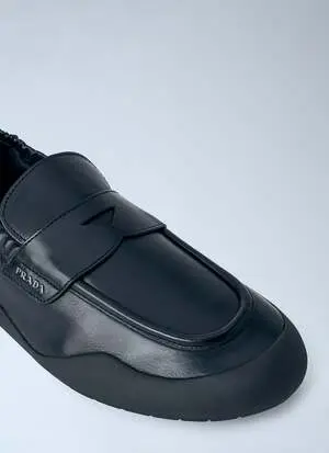 Prada Leather Slip-on Loafers