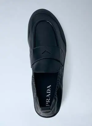 Prada Leather Slip-on Loafers