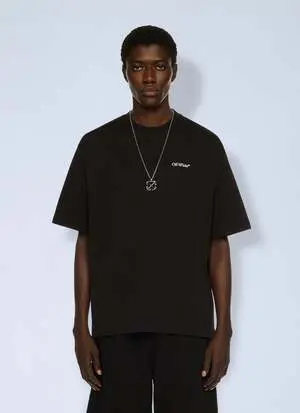 Off-White Off-White Men Half Arrow Skate Logo T-Shirt Black