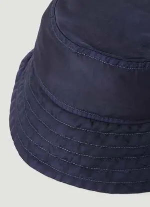 Dries Van Noten Twill Bucket Hat With Topstitching - Blue