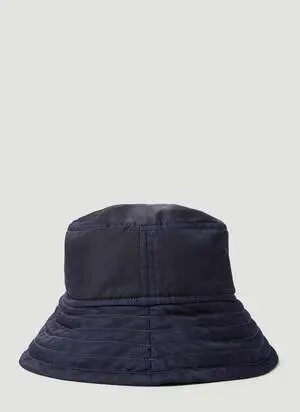 Dries Van Noten Twill Bucket Hat With Topstitching - Blue