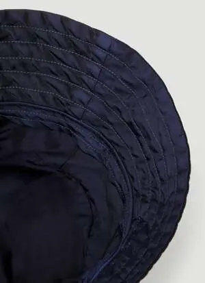 Dries Van Noten Twill Bucket Hat With Topstitching - Blue