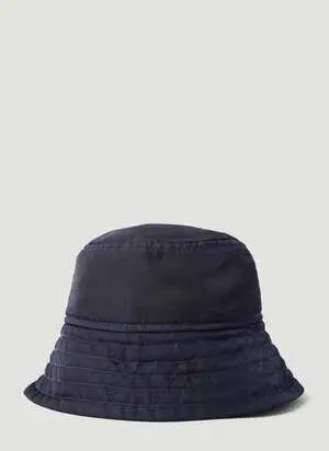 Dries Van Noten Twill Bucket Hat With Topstitching - Blue