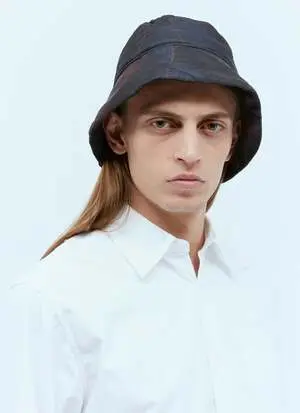 Dries Van Noten Flower Print Bucket Hat - Blue