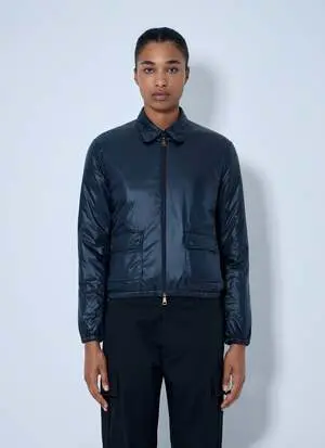 Moncler Lanset Packable Short Down Shirt Jacket - Blue