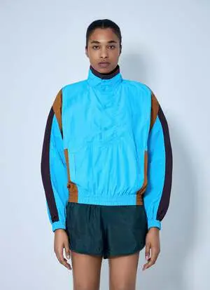 Saint Laurent High-neck Windbreaker Jacket - Blue