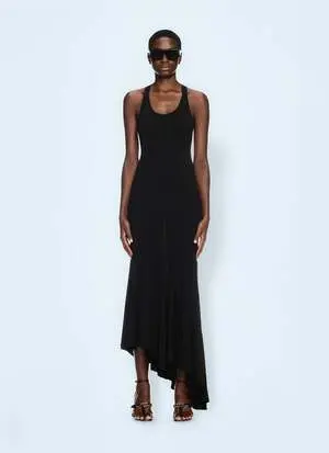 Off-White Ribbed Dress - Black