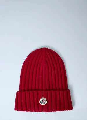 Moncler Logo Motif Beanie Hat