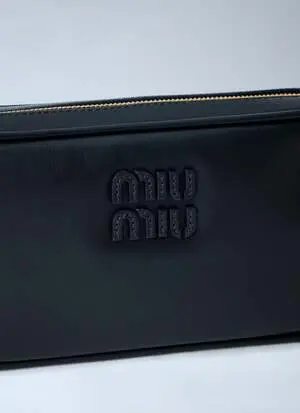 Miu Miu Leather Shoulder Bag - Black